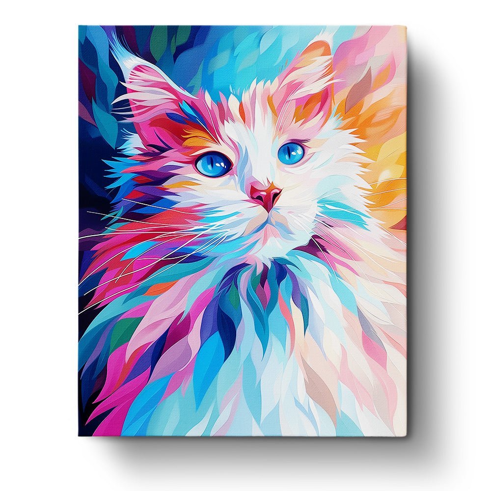 Vibrant Feline Fantasy - Abstract Animals - Fixed Kit - Paint by Numbers
