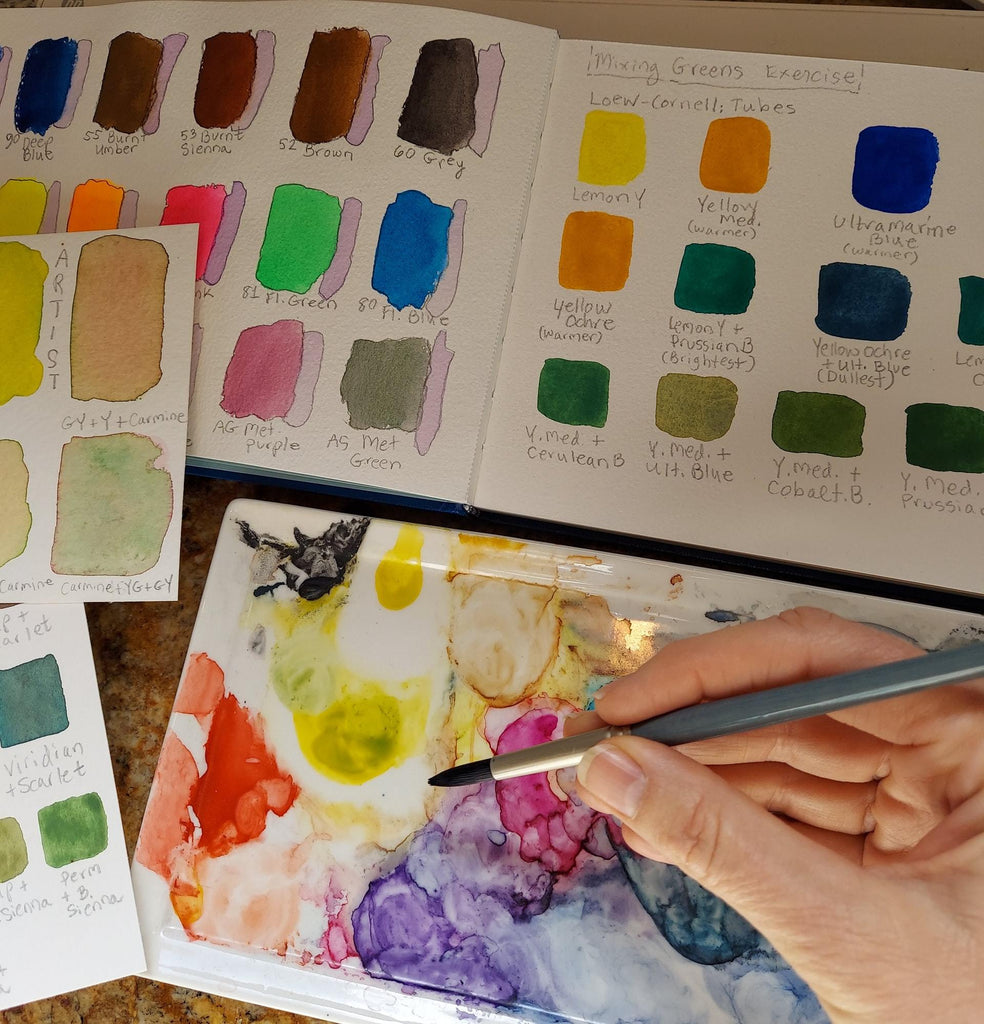 Mixing Paint With Brush