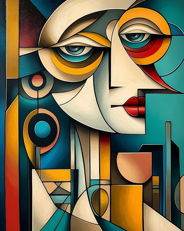 Abstract Faces in Geometric Forms - Cubism - Fixed Kits - Paint By ...