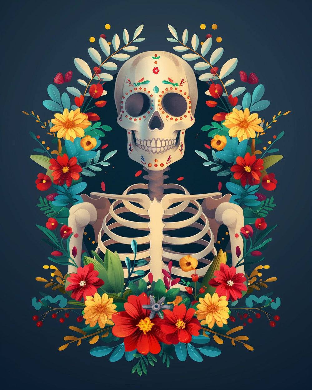 Blooming Eternity - Skeletons - Fixed Kits - Paint by Numbers